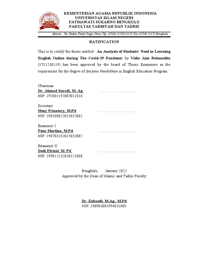 RATIFICATION Kloter 2 | PDF