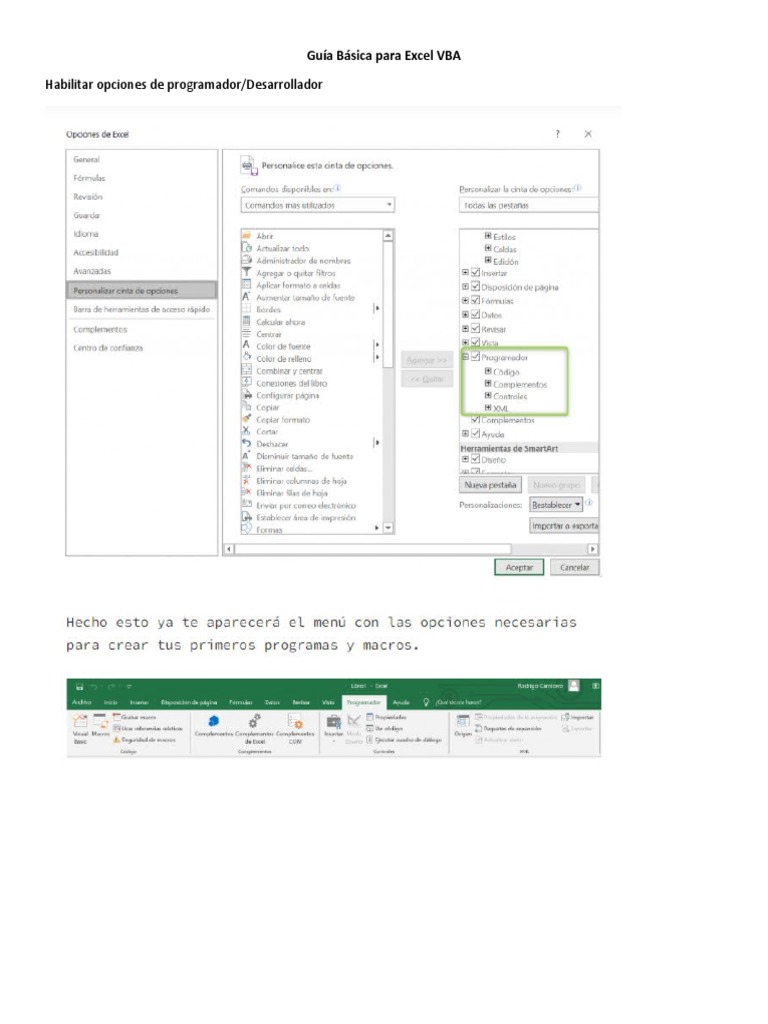 Guía Básica para Excel VBA | PDF