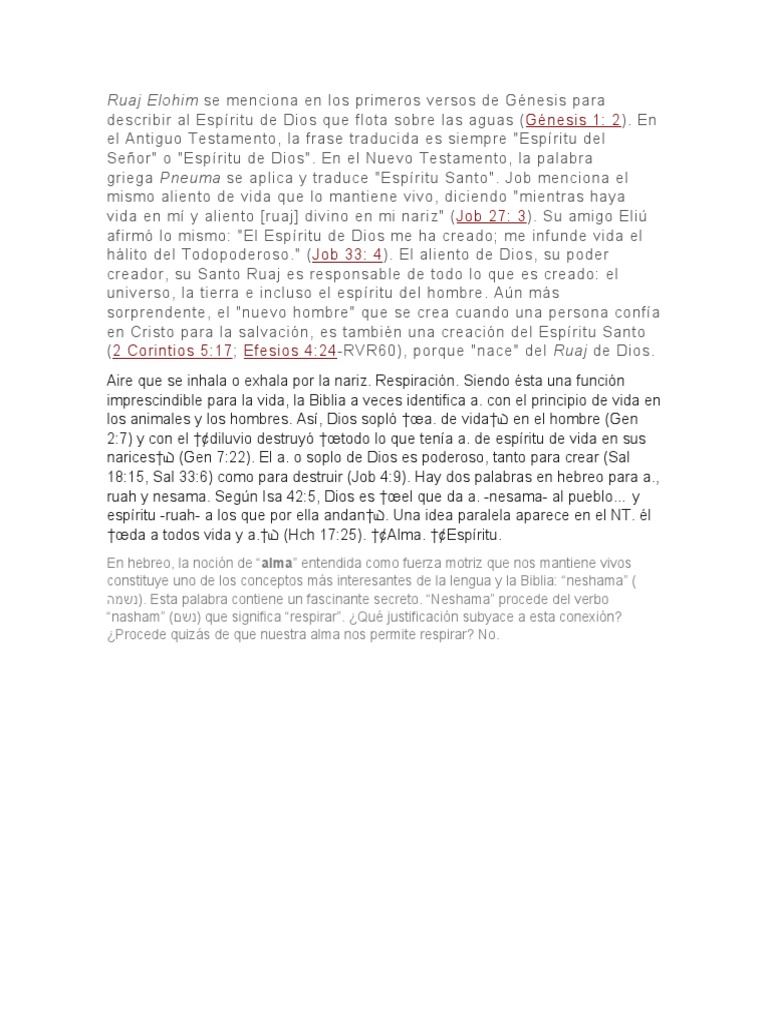 Ruaj Elohim | PDF