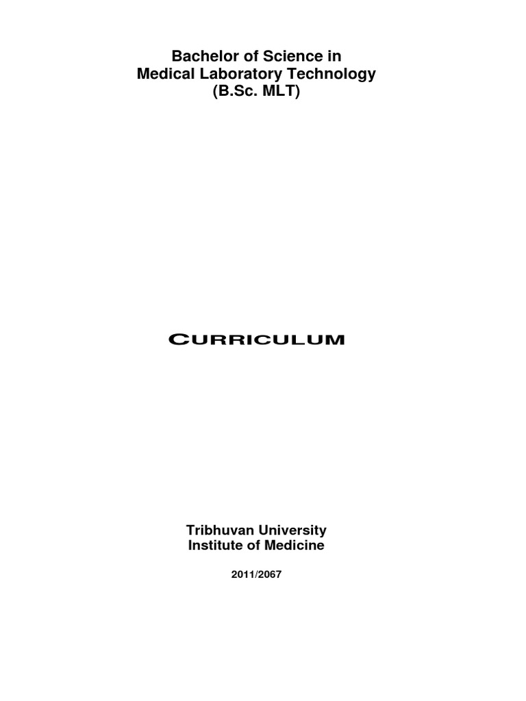 B.Sc. MLT Curriculum Overview | PDF | Human Body | Immune System