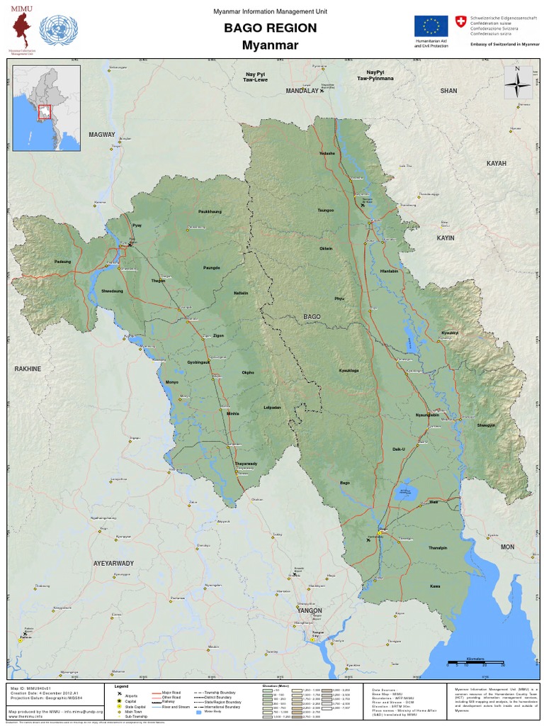 Bago Map 2 | PDF | Myanmar