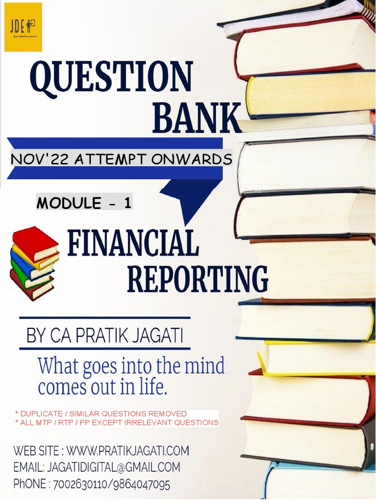 FR - QB - Module 1 | PDF | Depreciation | Cost