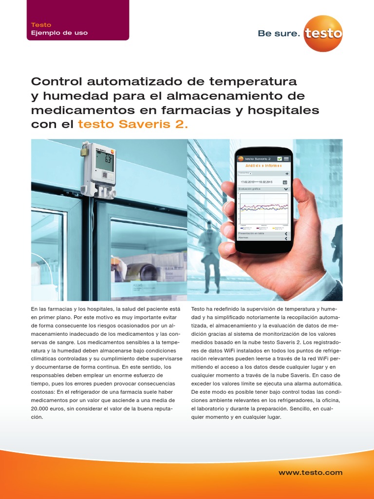 Testo Saveris 2 Example Application Pharma ES | PDF | Medicamentos con ...