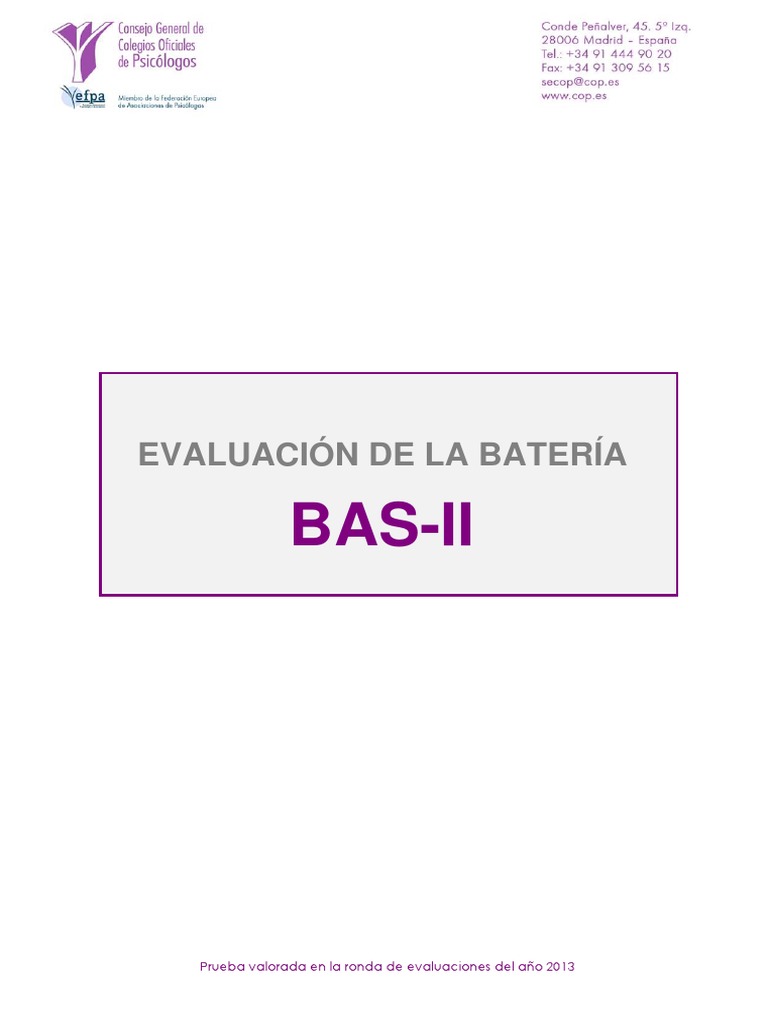 Basii | PDF | Validez (Estadísticas) | Inteligencia