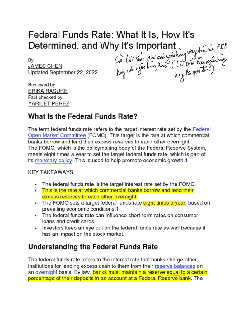 Understanding the Federal Funds Rate | PDF | Federal Funds Rate ...