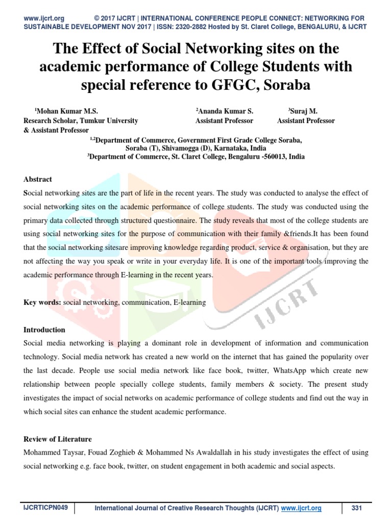 IJCRTICPN049 | PDF | Social Networking Service | Social Media