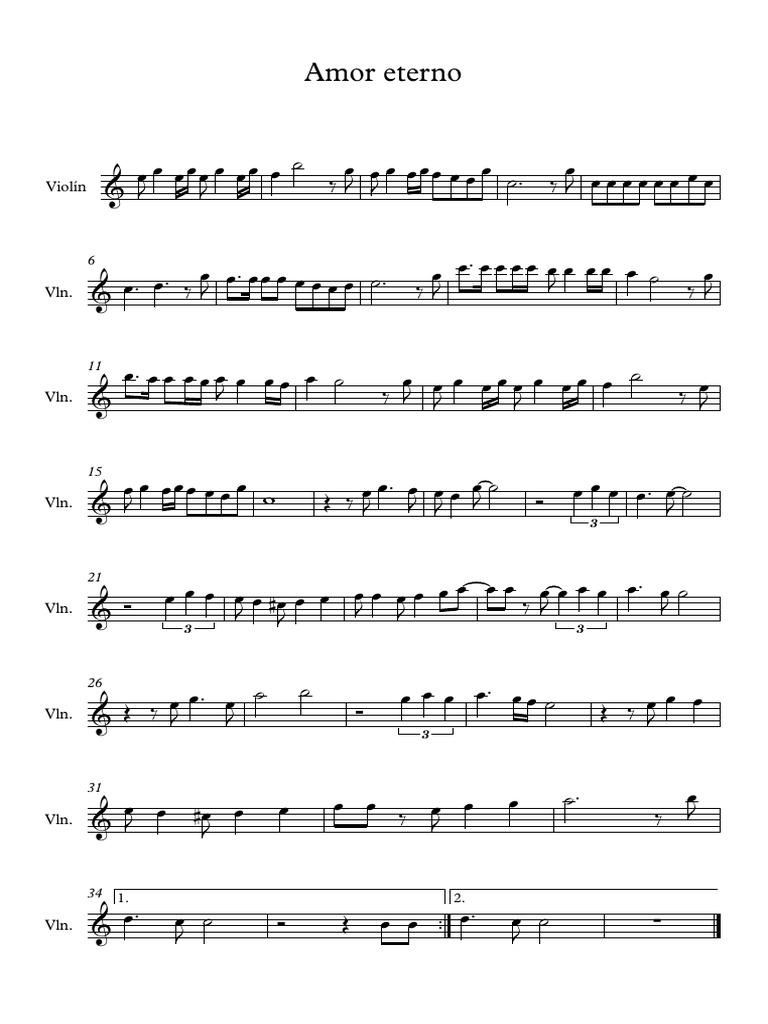 Amor Eterno - Partitura Completa | PDF