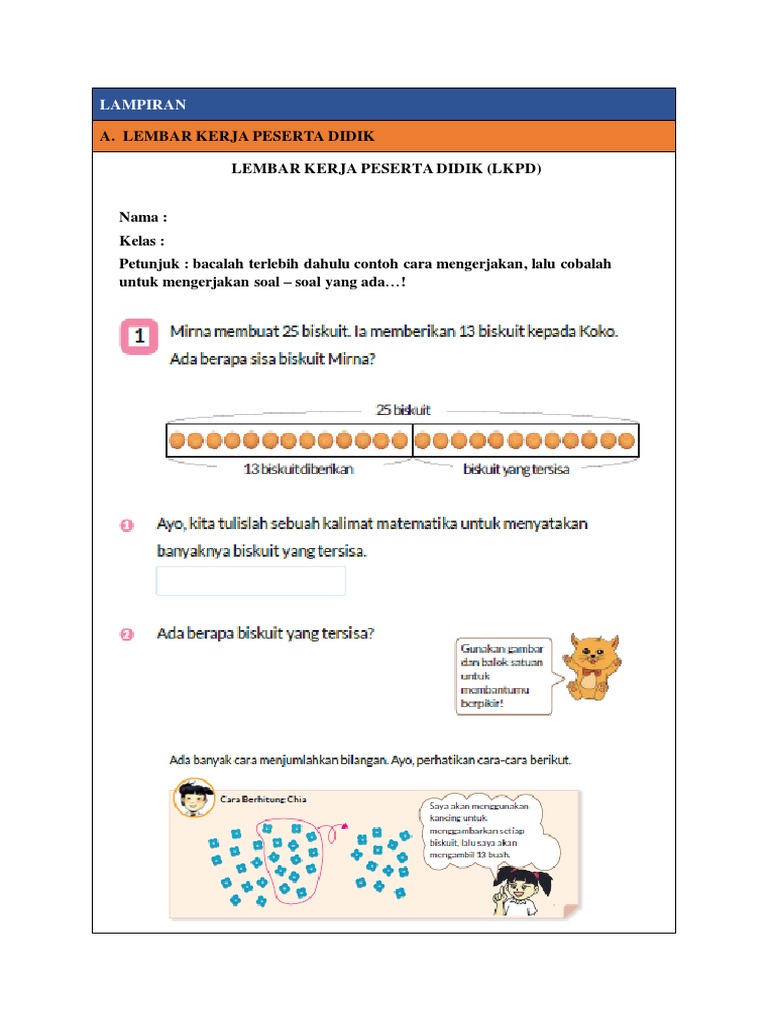 LKPD Kelas 2 Matematika | PDF