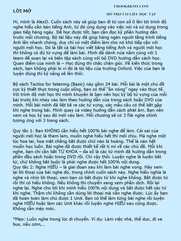 24 Ngày Lấy Lại Căn Bản Tiếng Anh - AlexD | PDF