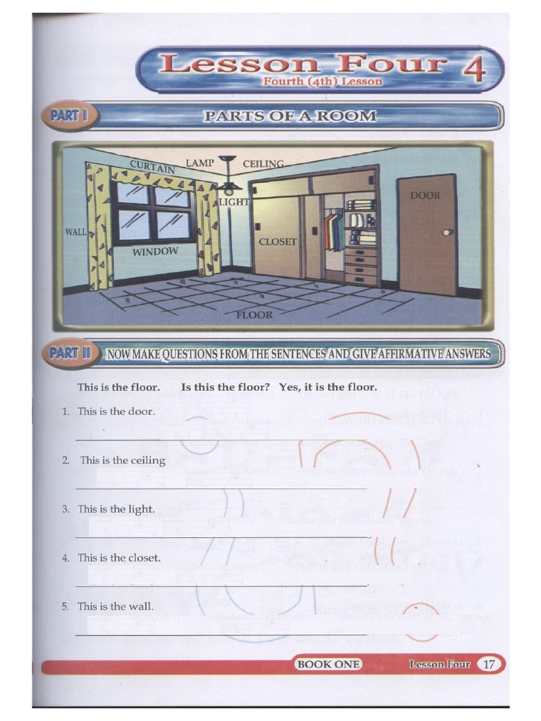 Lesson 04 Parts of A Room | PDF