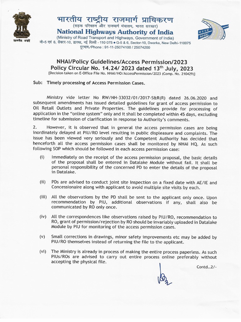 Policy Circular No - 14-24 | PDF