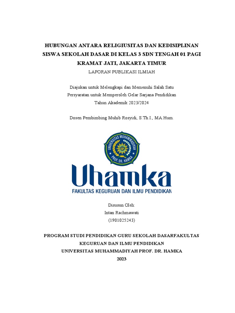 Religiusitas dan Kedisiplinan Siswa SD | PDF | Kesehatan Holistik