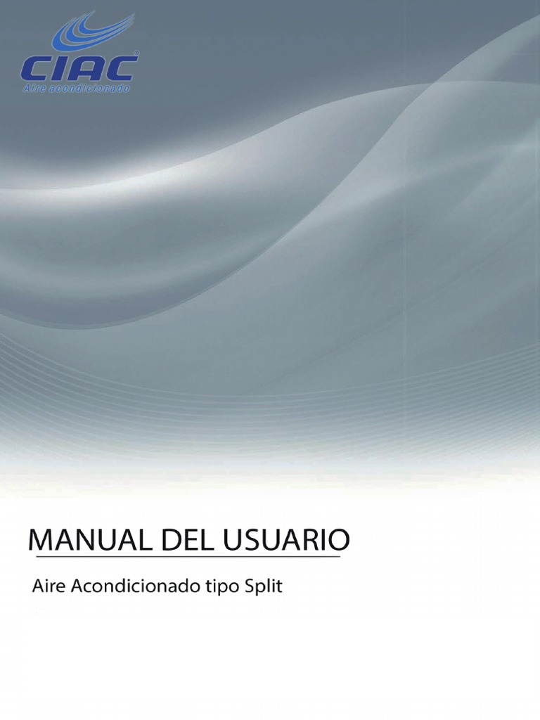 Manual CIAC FIX R22 Convencional Spanish Version | PDF | Control remoto | Aire acondicionado