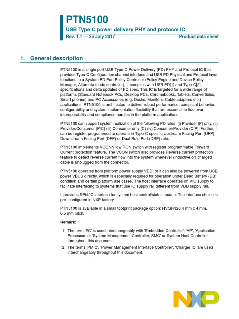 PTN5100 | PDF | Usb | Physical Layer Protocols