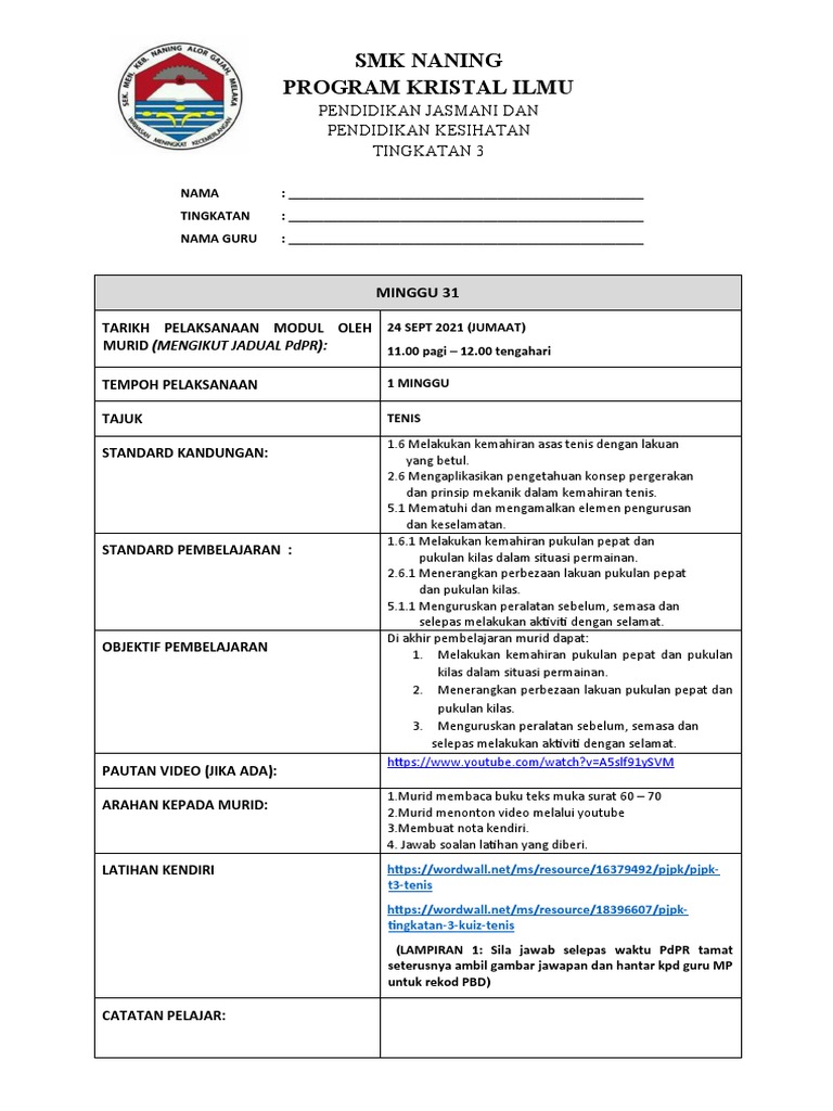 MODUL PJ&PK T3 M31 Hingga M36 | PDF