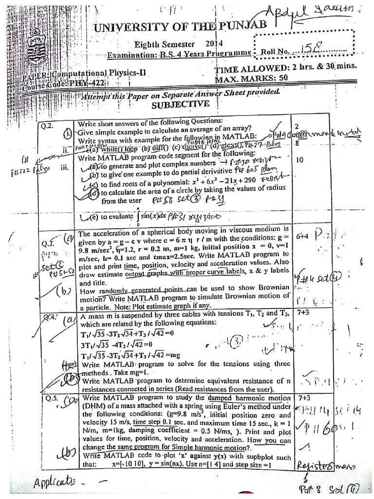 Computational II Unsolved | PDF