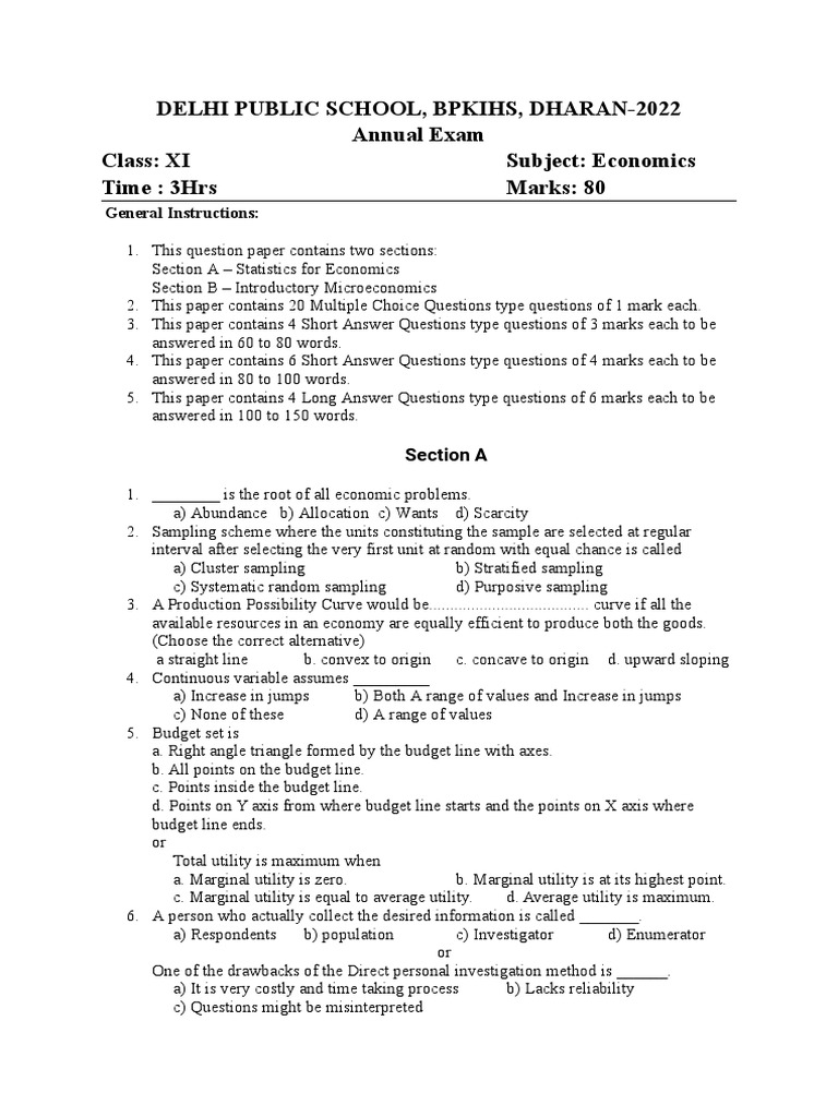 Xi Eco 2023 | PDF | Sampling (Statistics) | Utility
