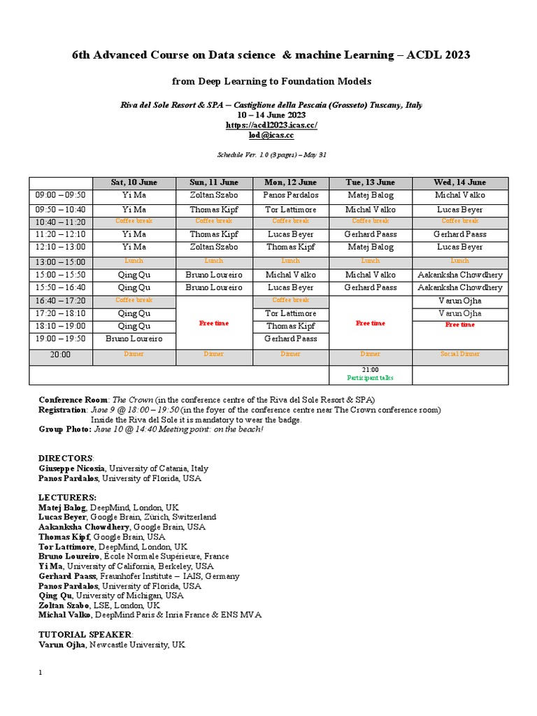 ACDL 2023 Programme Ver1 | PDF | Machine Learning | Behavior Modification