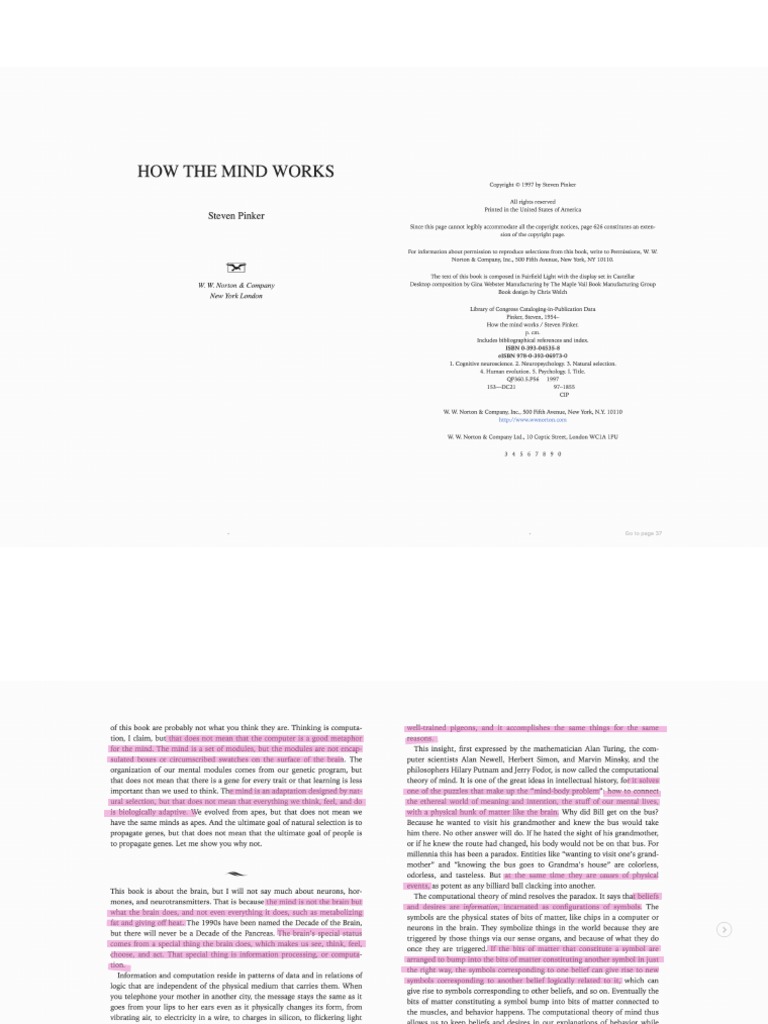 03 - How The Mind Works - Steven Pinker - Ch01 | PDF