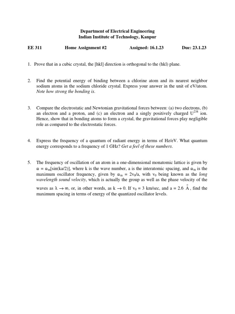 Department of Electrical Engineering Indian Institute of Technology, Kanpur EE 311 Home ...