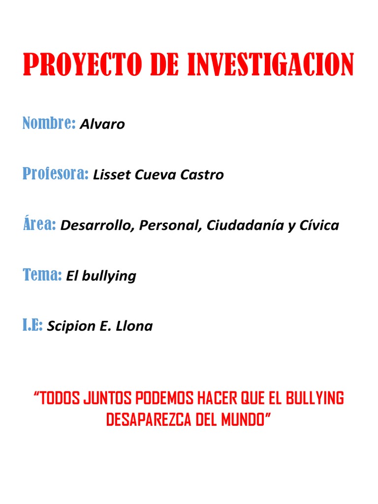 Proyecto de Investigacion | PDF