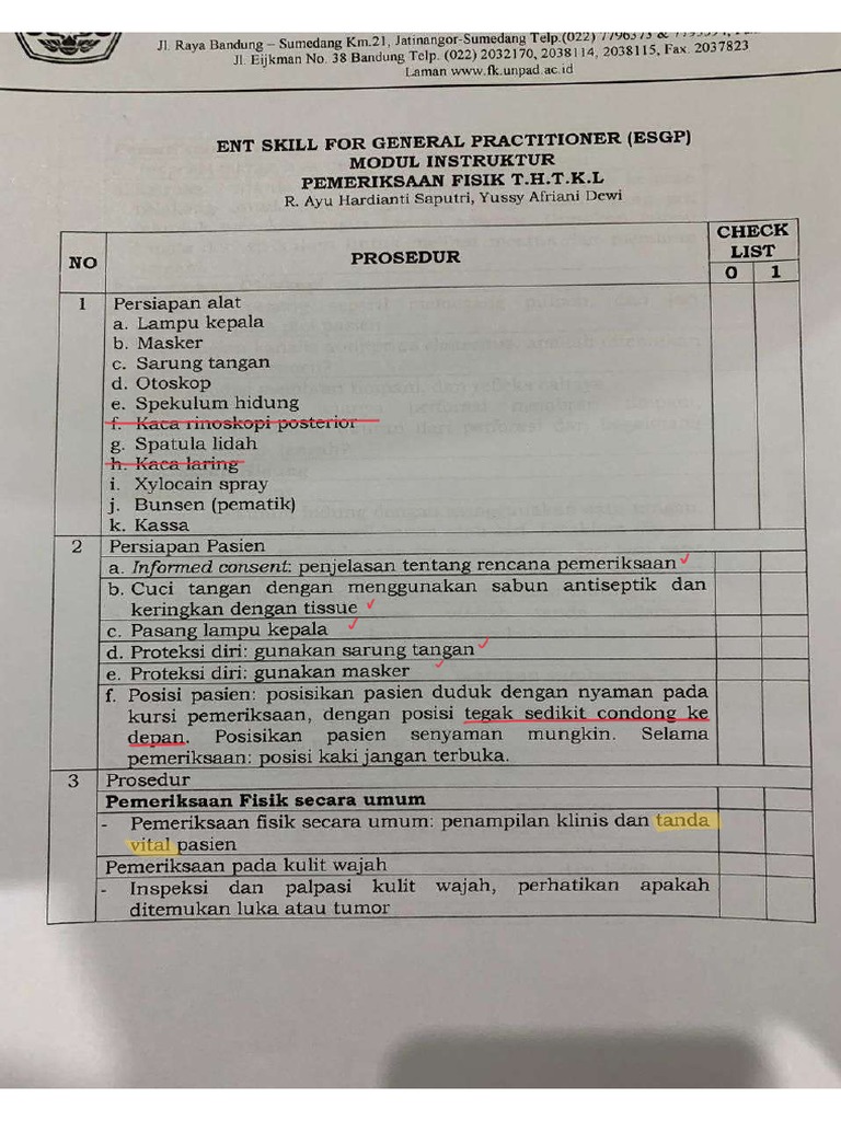 Modul Pemeriksaan THT GP | PDF