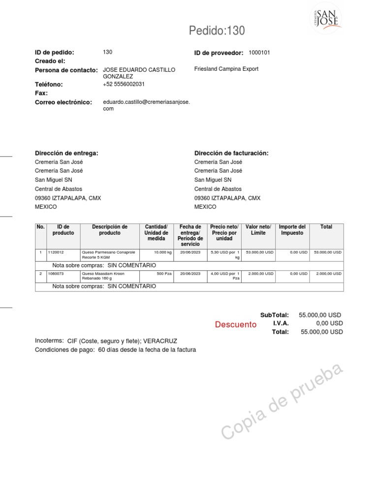 Pedido de Compra | PDF | Comercio | Economias