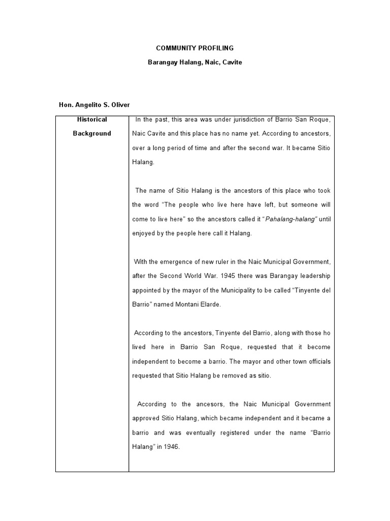 Community Profiling | PDF