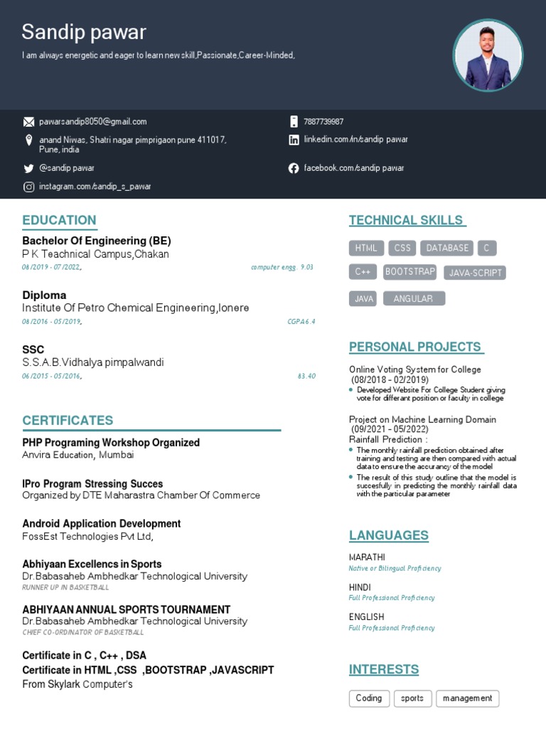 Aspiring Software Developer Profile | PDF | Computing | Software ...