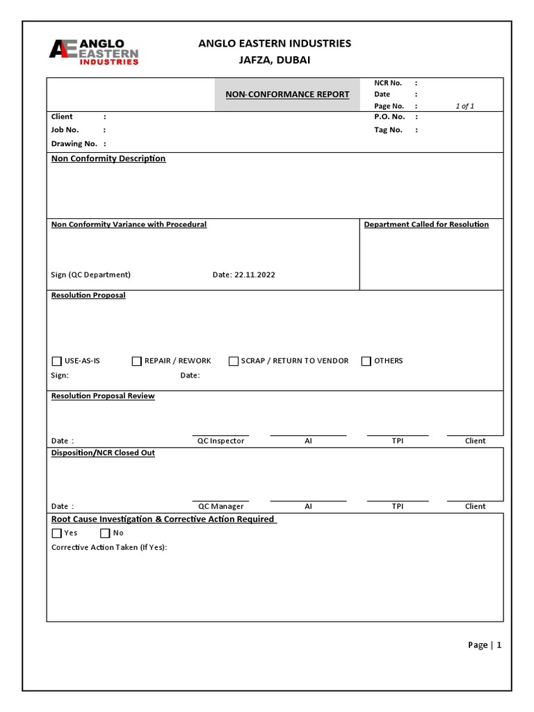 AEI NCR Format | PDF