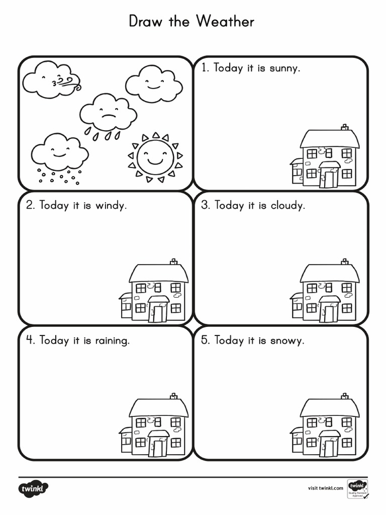 Us T T 9087 Draw The Weather Activity Sheet English United States | PDF