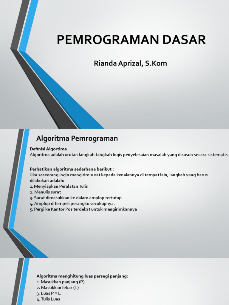 MATERI PEMROGRAMAN DASAR Fix | PDF