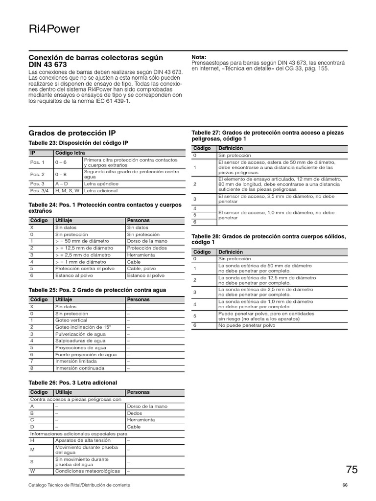 Ri4Power: Conexión de Barras Colectoras Según DIN 43 673 | PDF ...