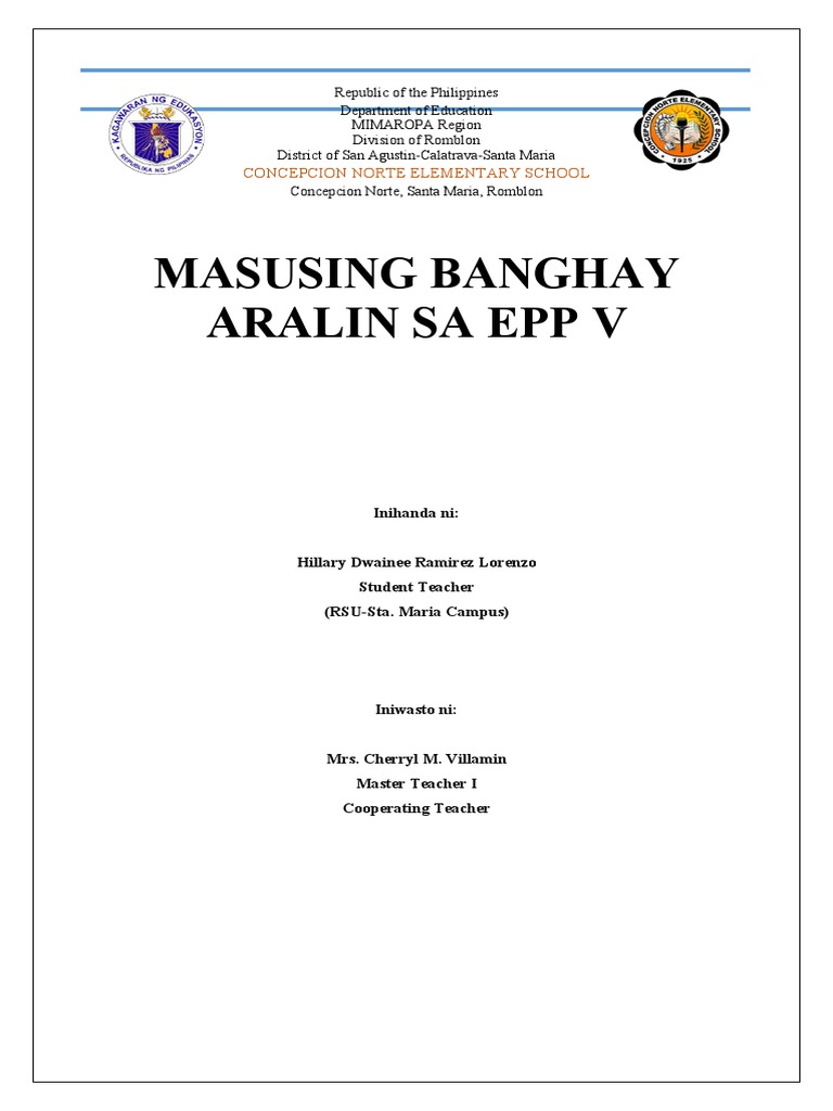 Masusing Banghay Aralin Sa EPP V | PDF