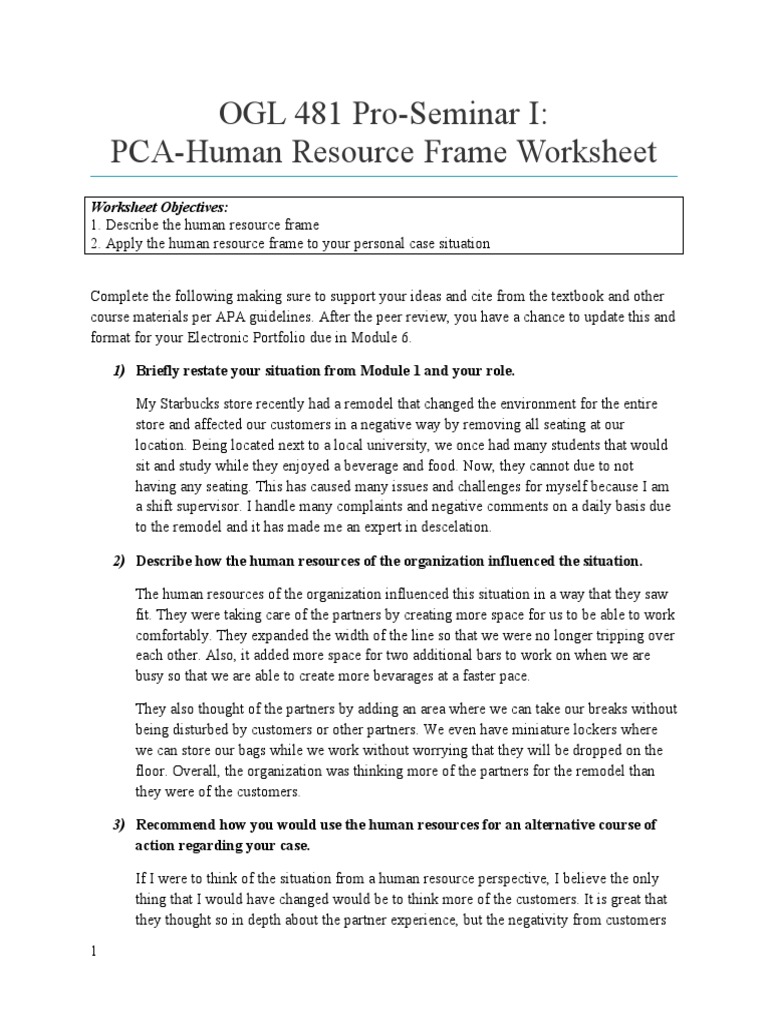 3 HR Frame Worksheet | PDF | Experience | Human Resources