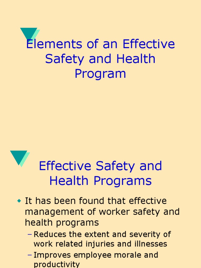 Effective Safety and Health Program Guide | PDF | Career & Growth ...
