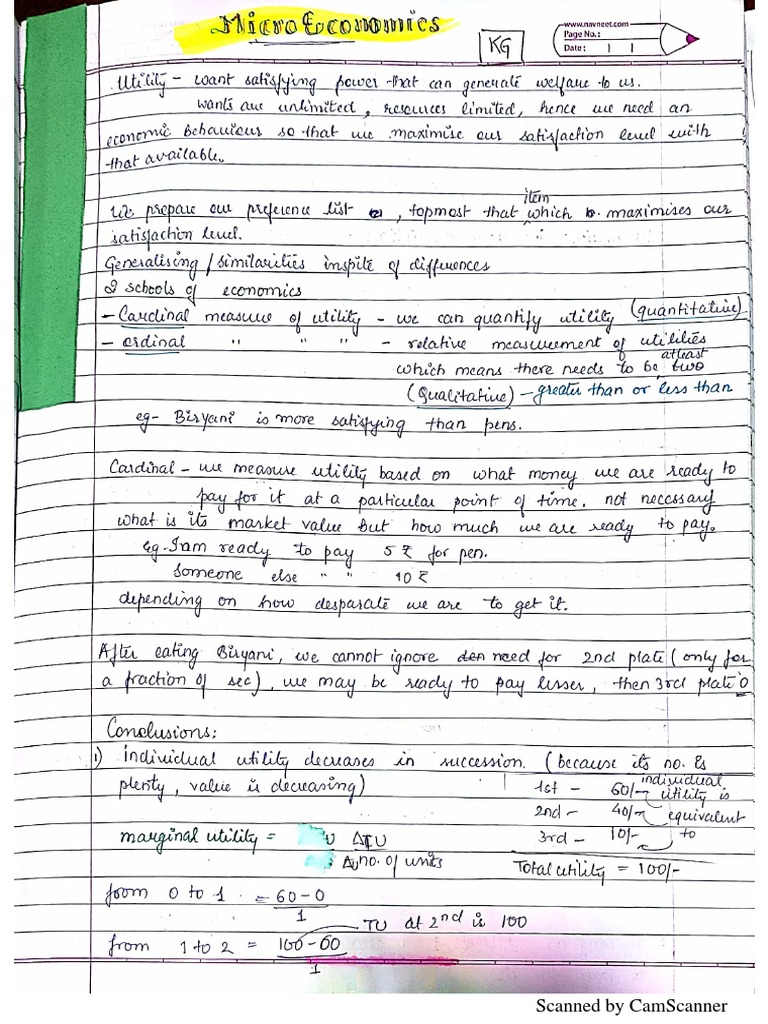 Microeconomics Notes | PDF
