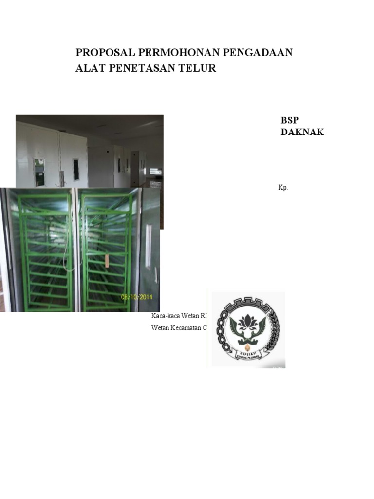 Proposal Pengajuan Alat Snack Geulisna | PDF