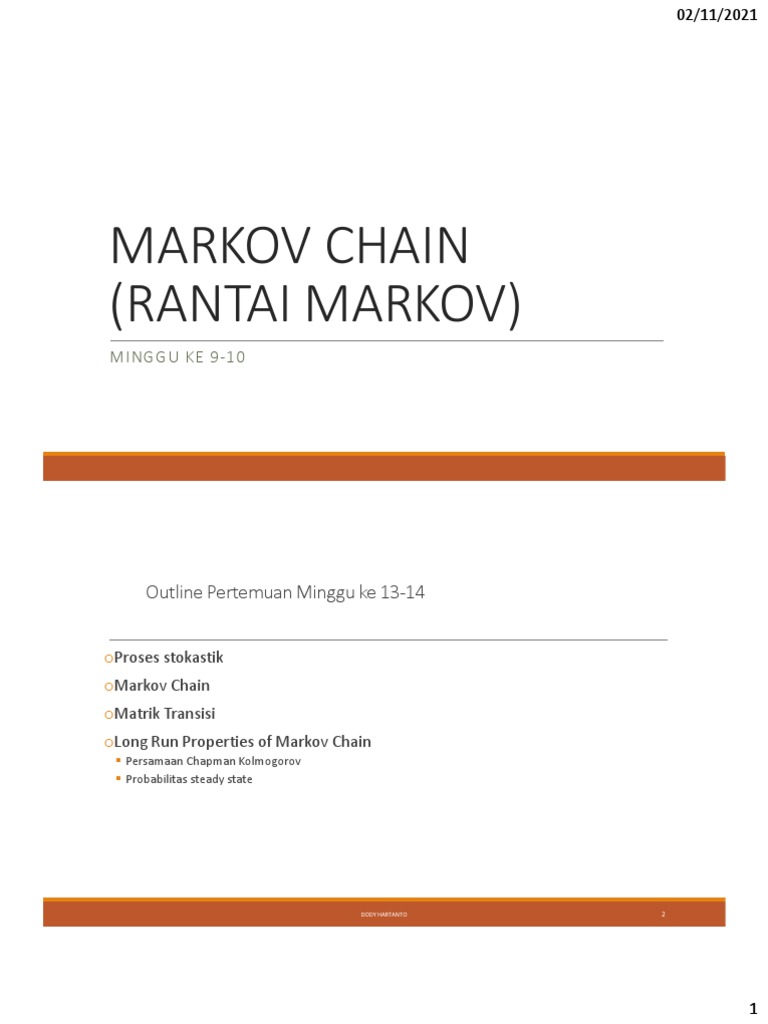 #Week 9-10 MARKOV CHAIN | PDF