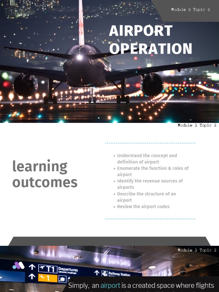 Airport Operation: Module 3 Topic 3 | PDF | Airport | Airlines