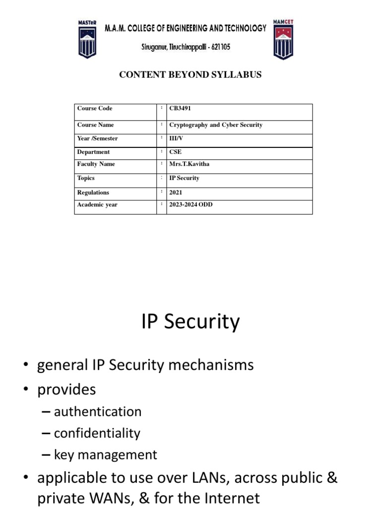 Ip Security | Download Free PDF | Security Engineering | Espionage Techniques