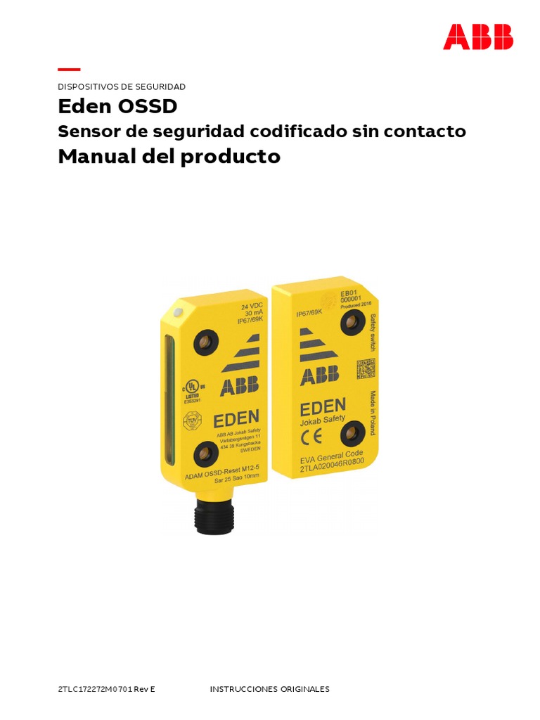 Manual de Sensor Eden OSSD ABB | PDF | Tecnología