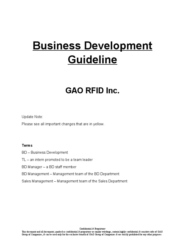 Business Development Guidelines for GAO | PDF | Linked In | Radio ...