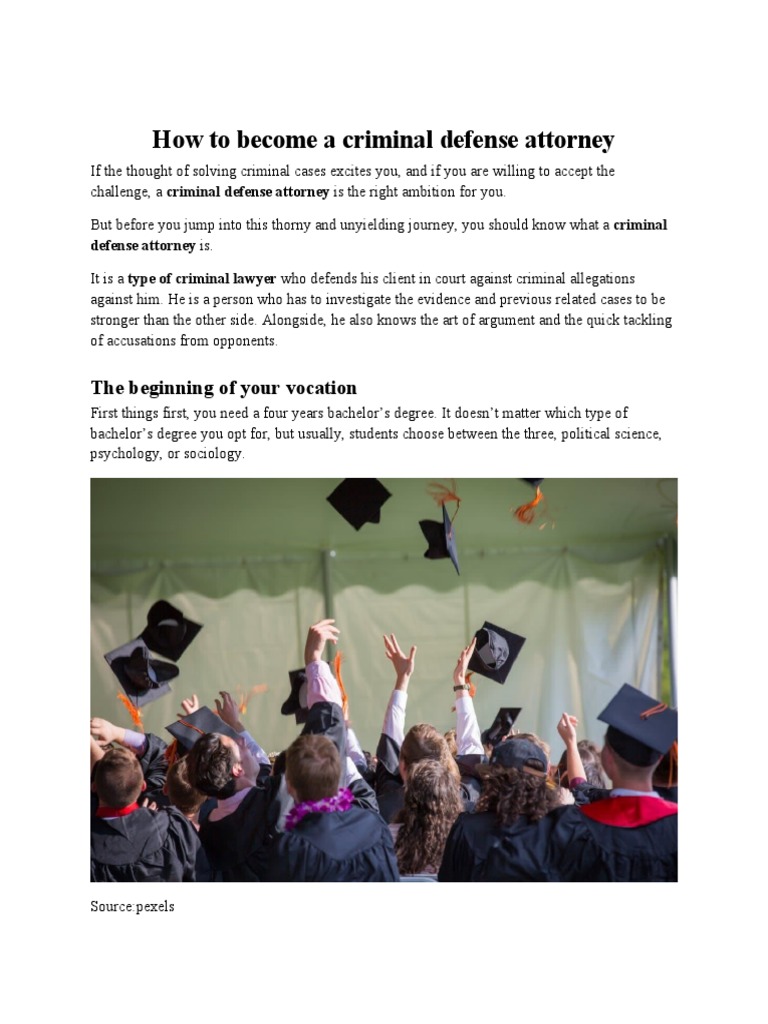 How To Become A Criminal Defense Attorney 10 Pdf Lawyer Criminal