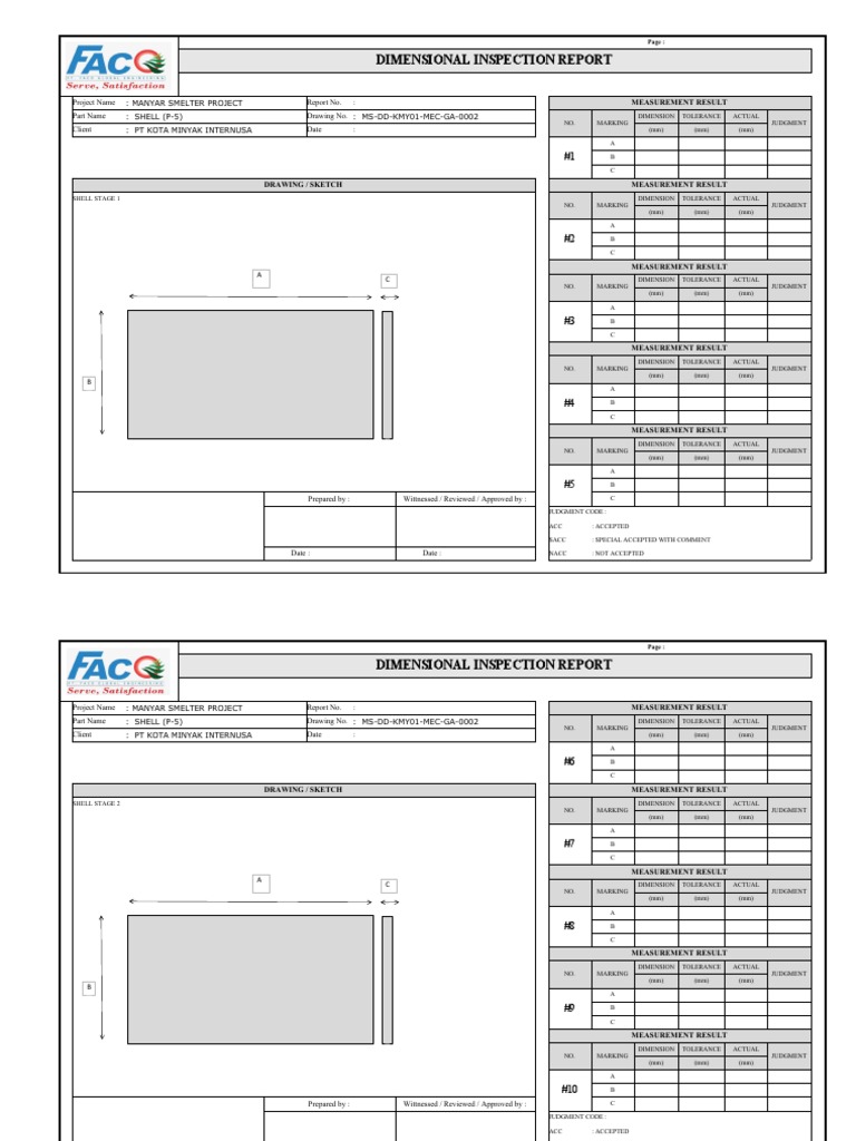 Dimensional Inspektion Report | PDF | Engineering Tolerance | Secondary ...