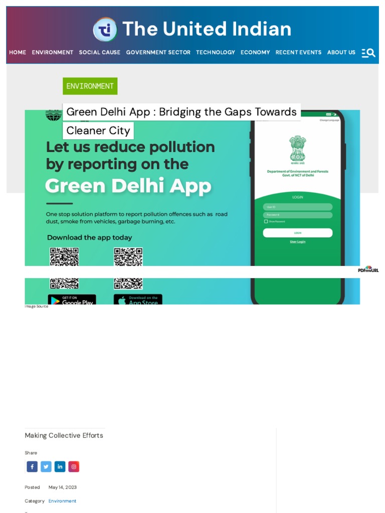 Green Delhi App | PDF | Mobile App | Green Politics