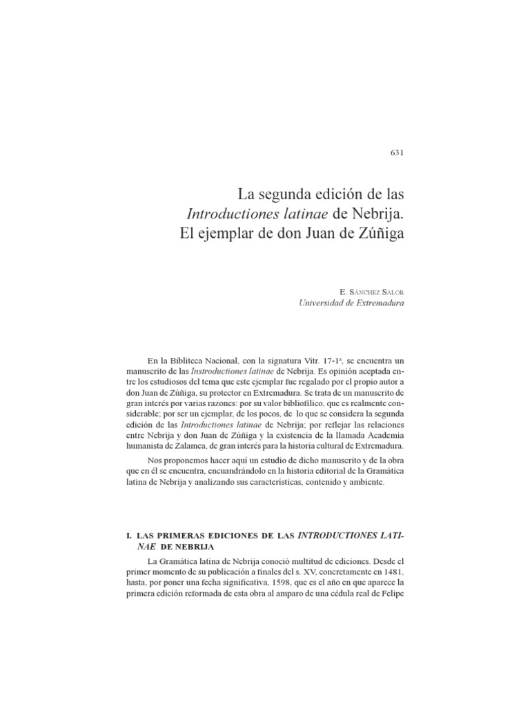 Sánchez Salor 2 Ed Introds Lat - Estudios - 06 - Rcex - 2 - 2003 | PDF ...