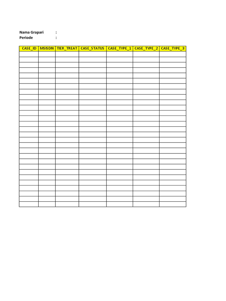 Template Rekap Tiket | PDF