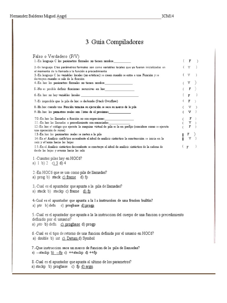 3 Guía Compiladores | PDF | Lenguaje de programación | Compilador