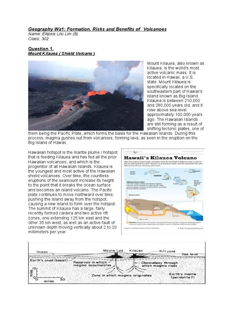 Geography Wa1 - Ellipsis | PDF | Volcano | Lava